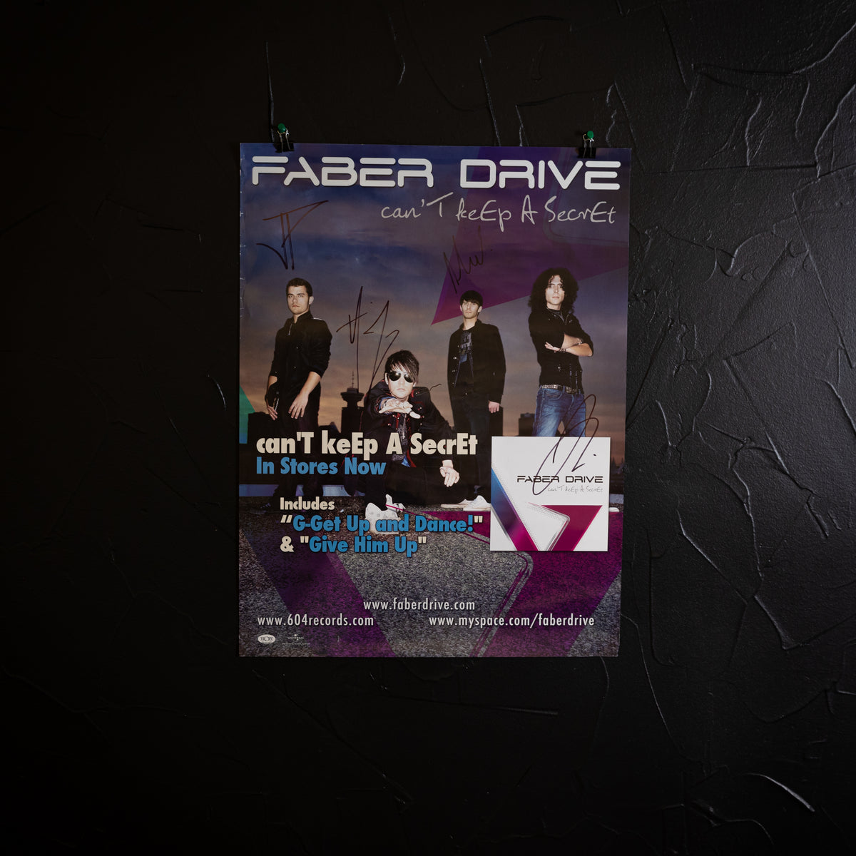 Faber Drive | Can't Keep A Secret *signed poster* – 604 Shop
