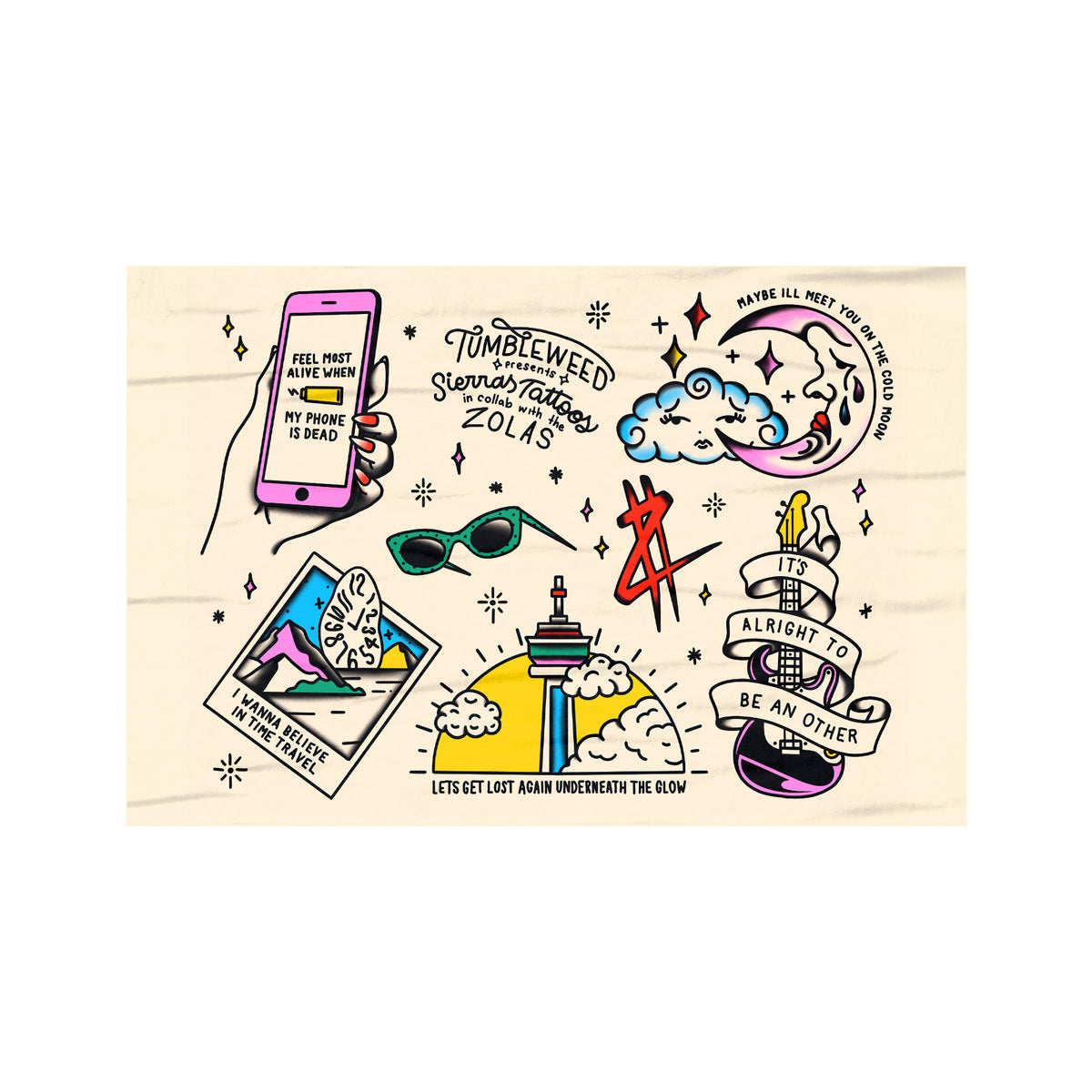 The Zolas x Tumbleweed Tattoo Flash Poster Card – 604 Shop